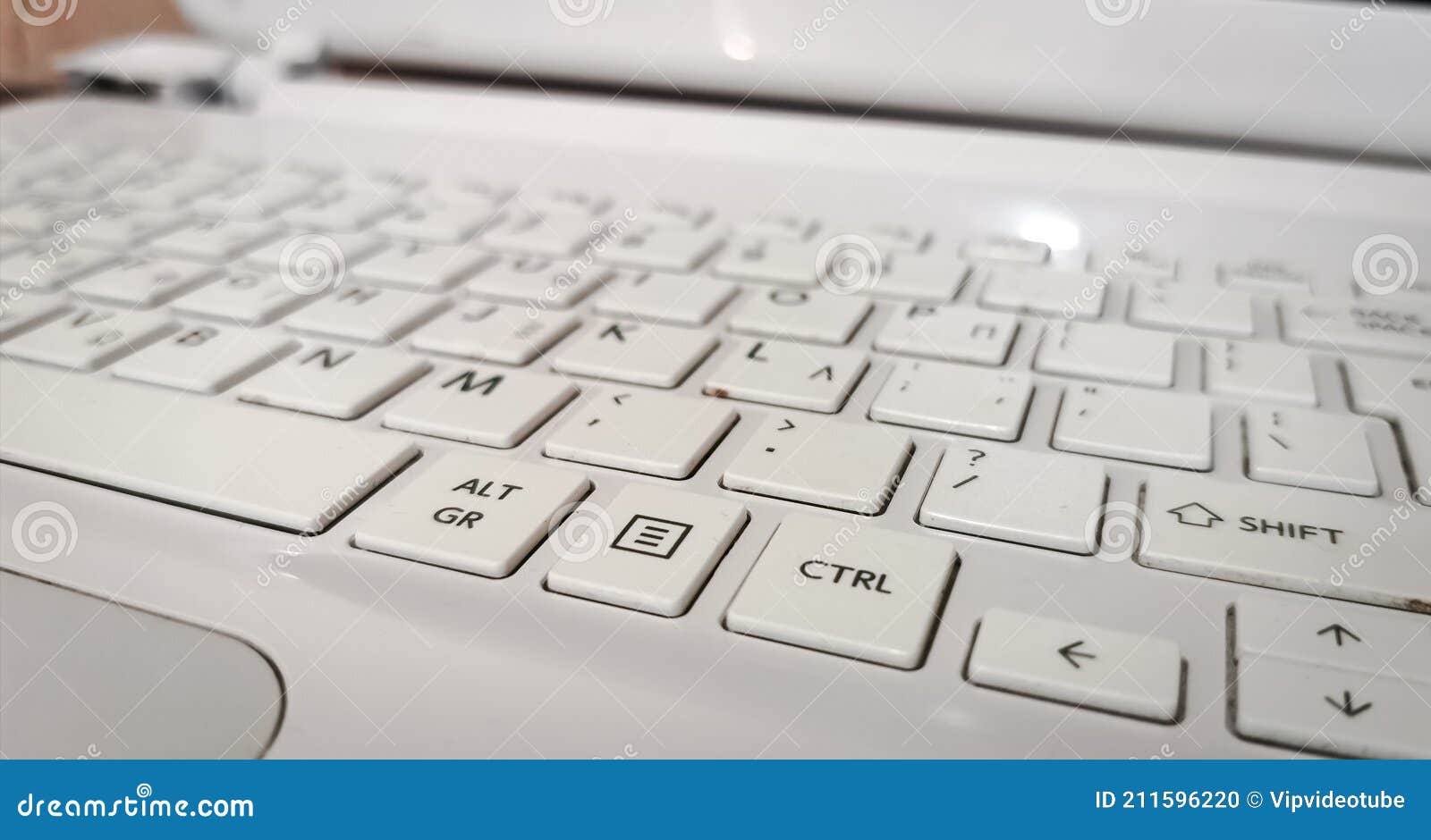 White Laptop Keyboard, Row of Computer Keys Stock Photo - Image of ...