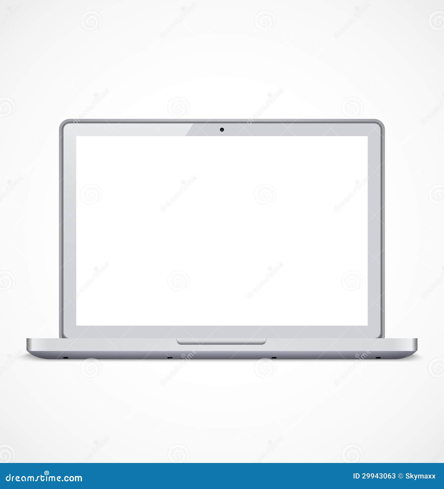 Laptop with white screen stock vector. Illustration of gadget - 29943063