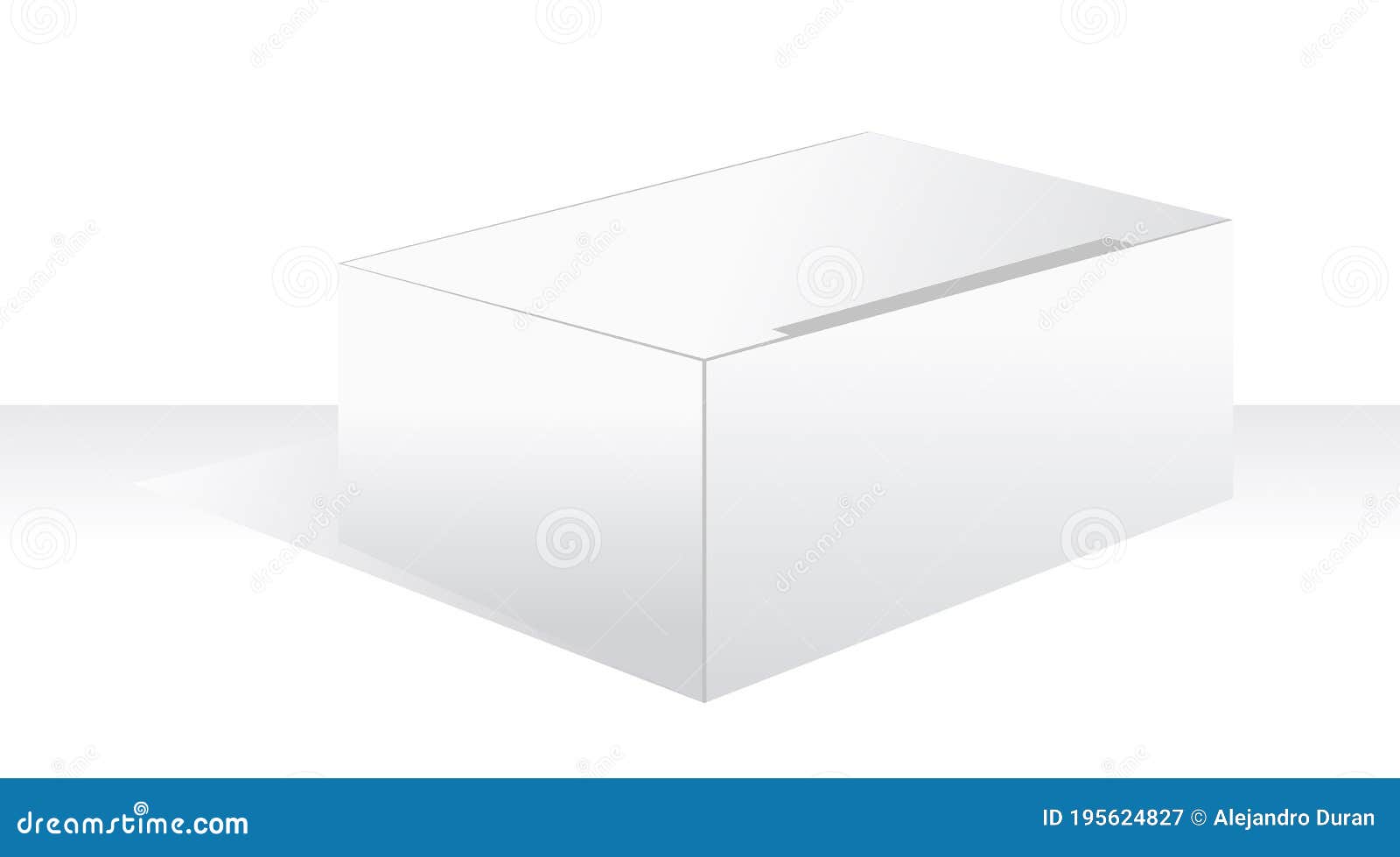White large box stock vector. Illustration of brown - 195624827