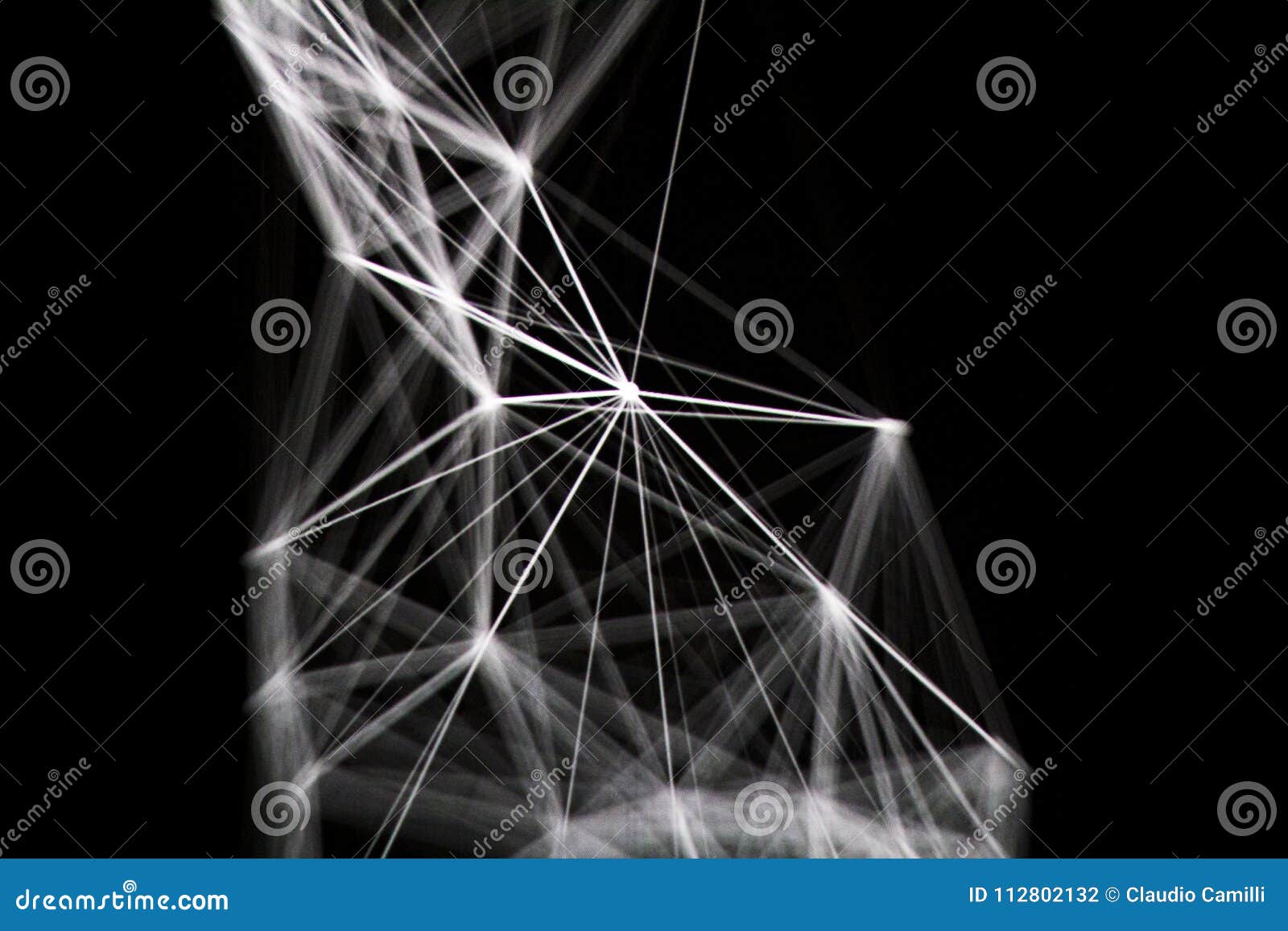 White Laser Line on Dark Background Stock Illustration - Illustration ...