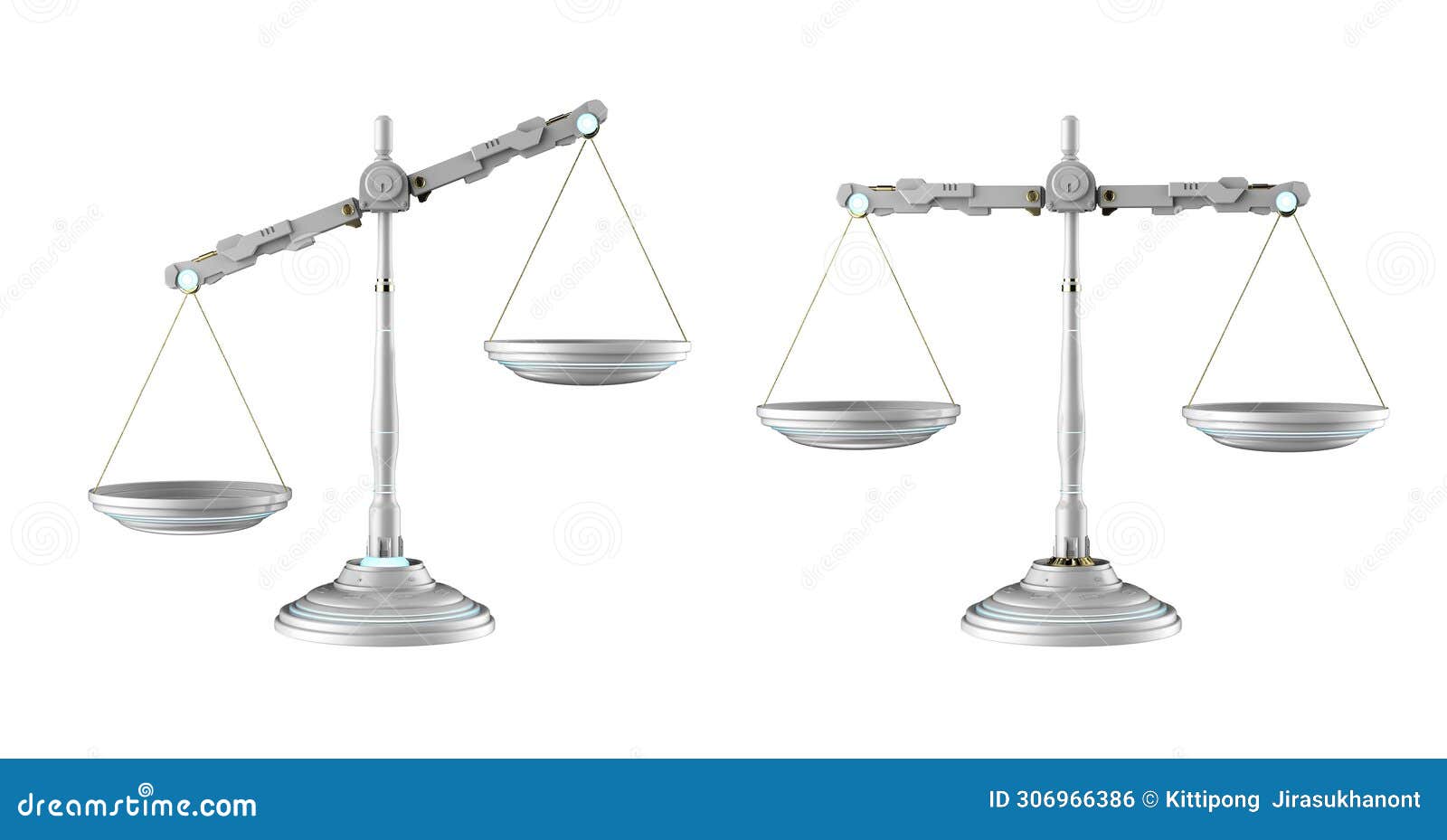 White Law Scale with Modern Design Isolated on White Stock Illustration ...