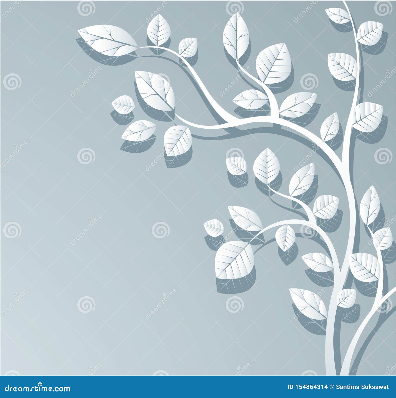 White Leafs Design Background Vector Illustration Stock Vector ...