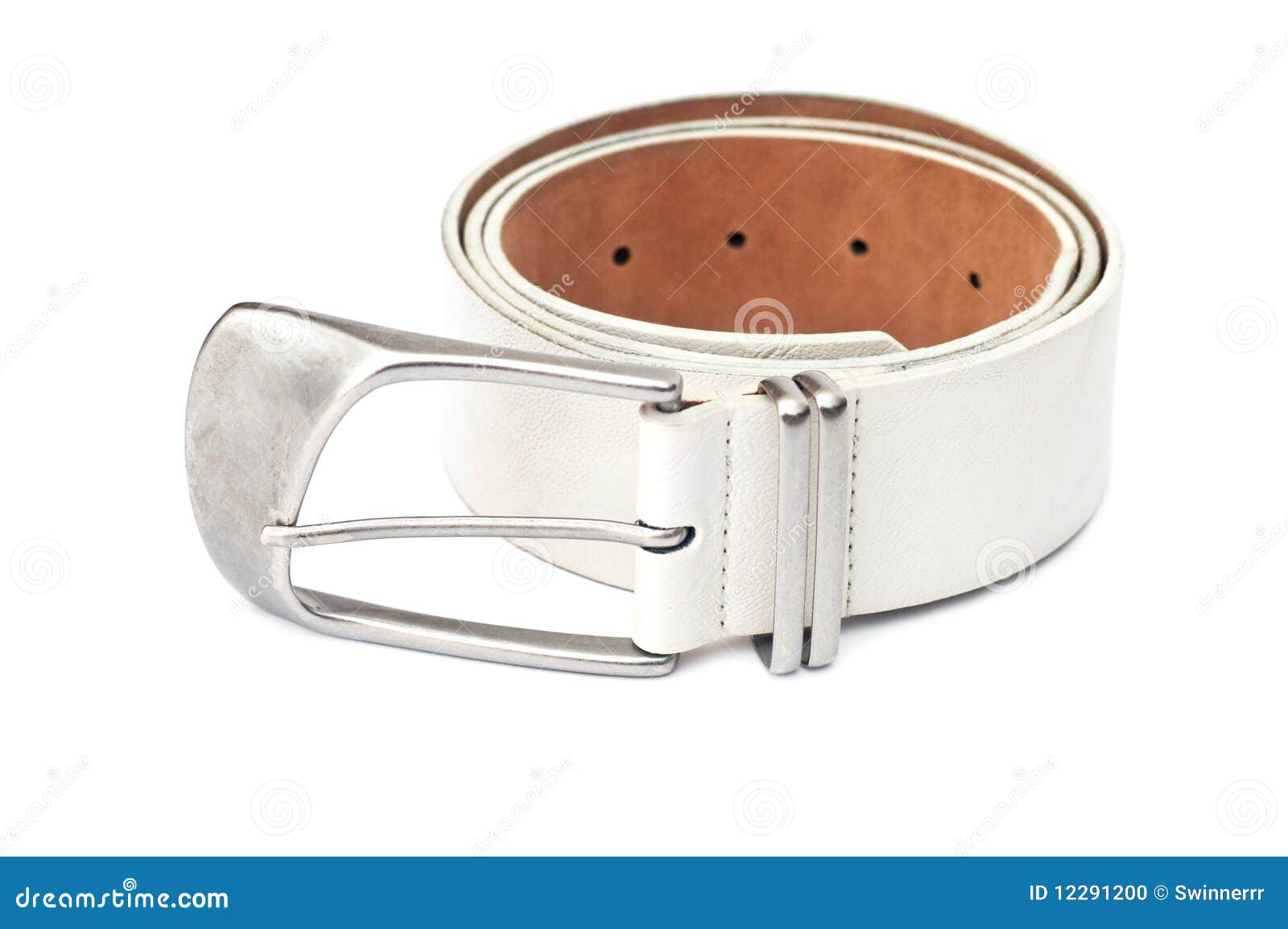 White leather belt stock photo. Image of elegance, objects - 12291200