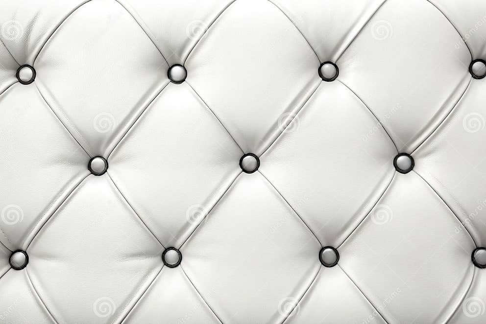 White Leather with Button Pattern â€ Textured Luxury Surface Stock Illustration - Illustration ...