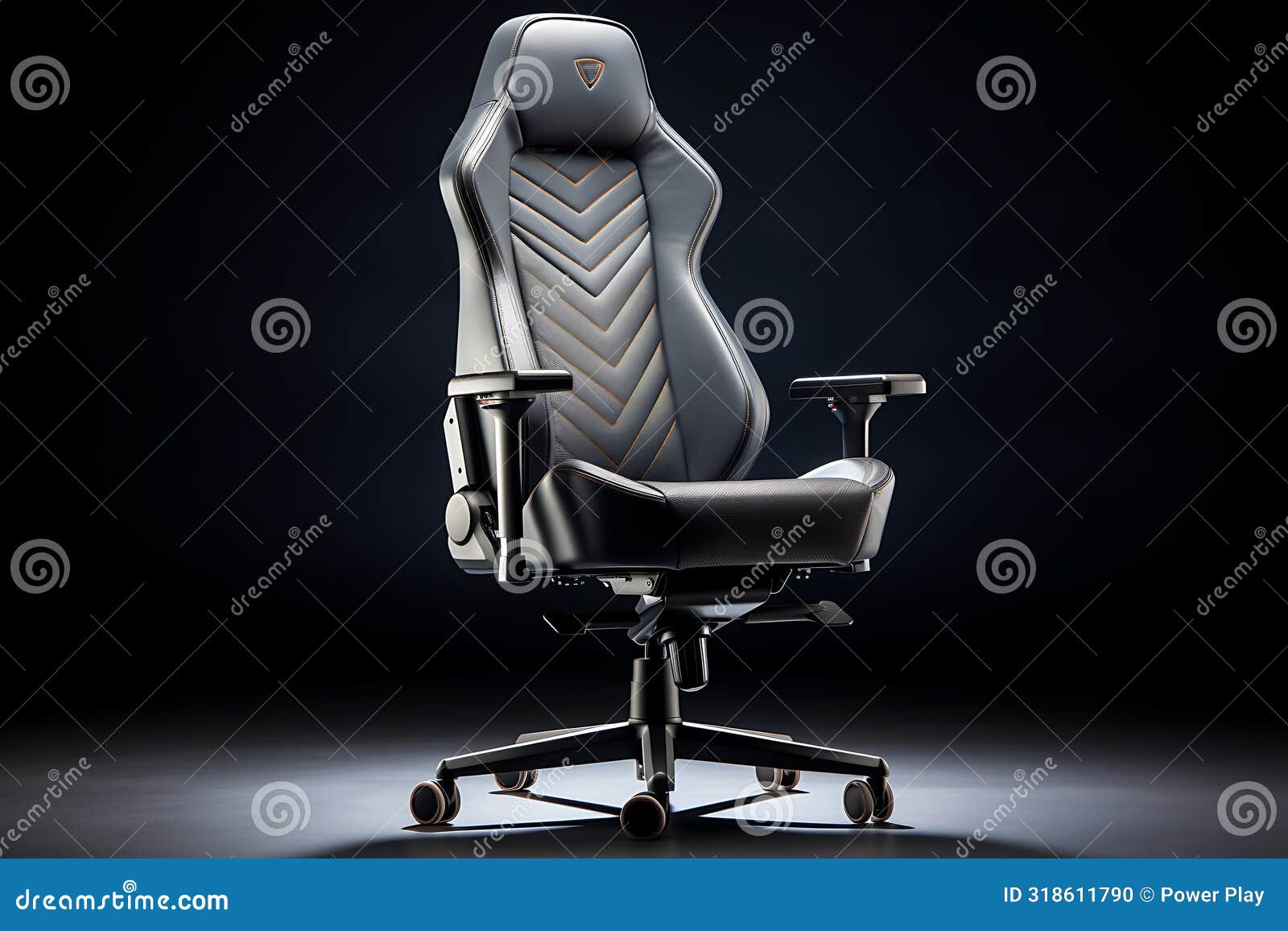 White Leather Office and Gaming Chair .3d Render Illustration Stock ...
