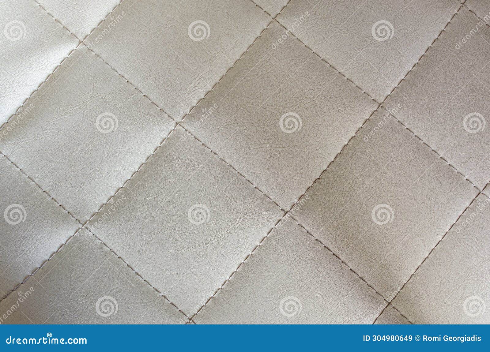 White Leather Texture Background with Rhomboid Stitching Stock Image ...