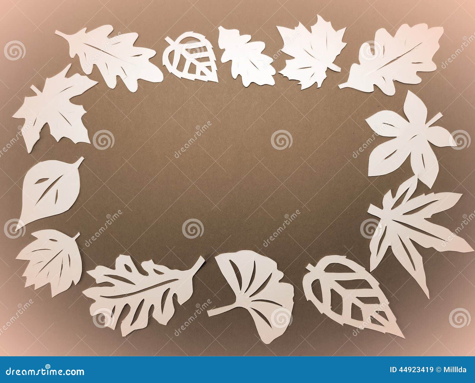White Leaves Frame. Paper Cutting Stock Image - Image of artistic, hand ...