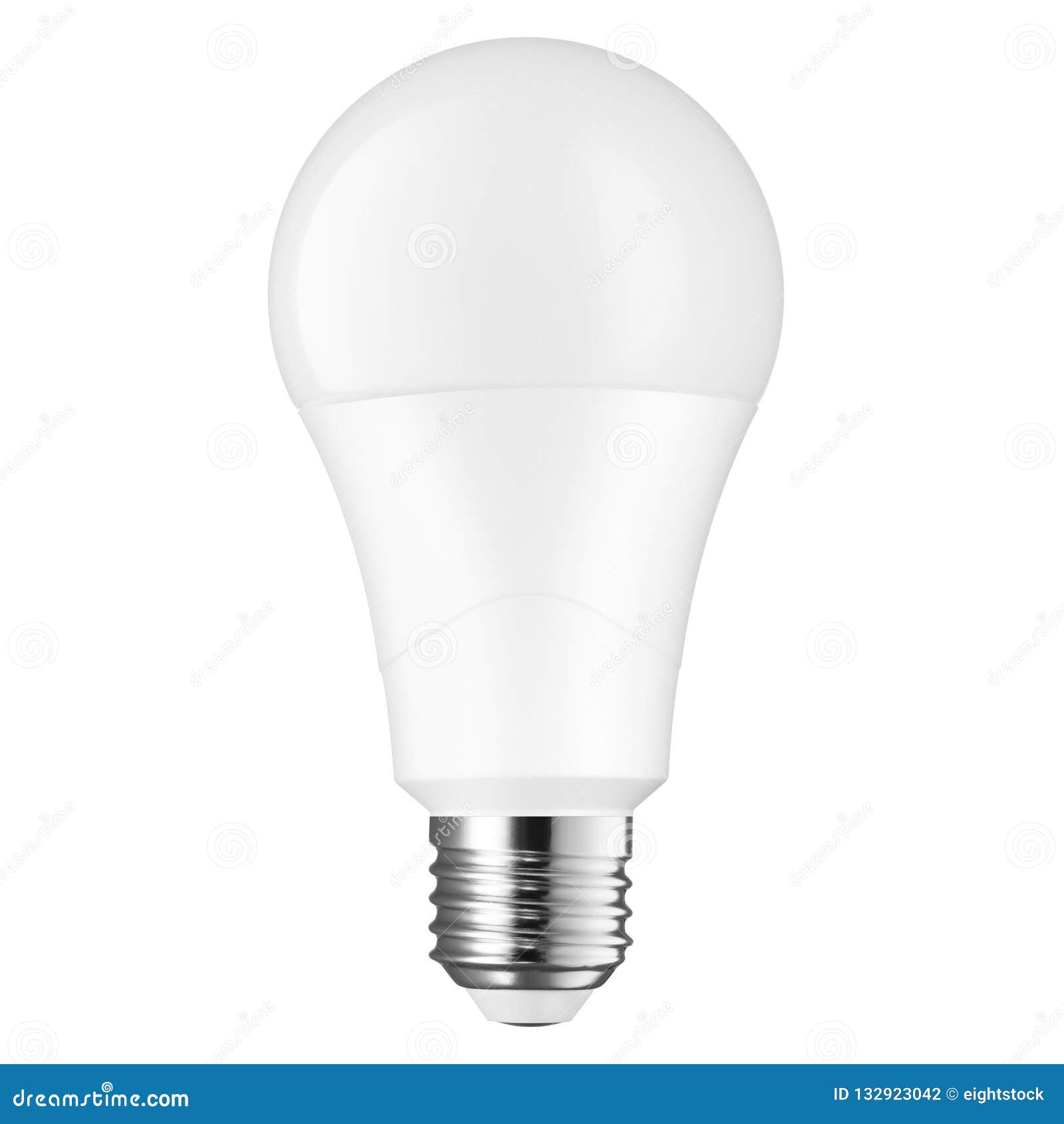 White LED Light Bulb Isolated on White Background Stock Photo - Image ...