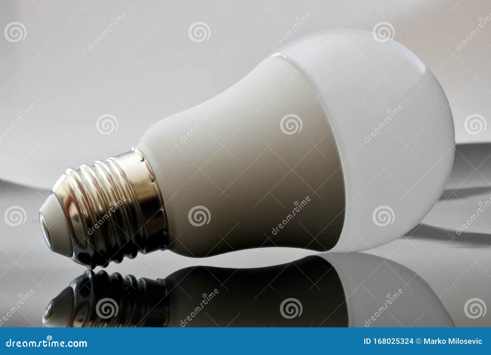 White led light bulb stock photo. Image of silver, electronic - 168025324
