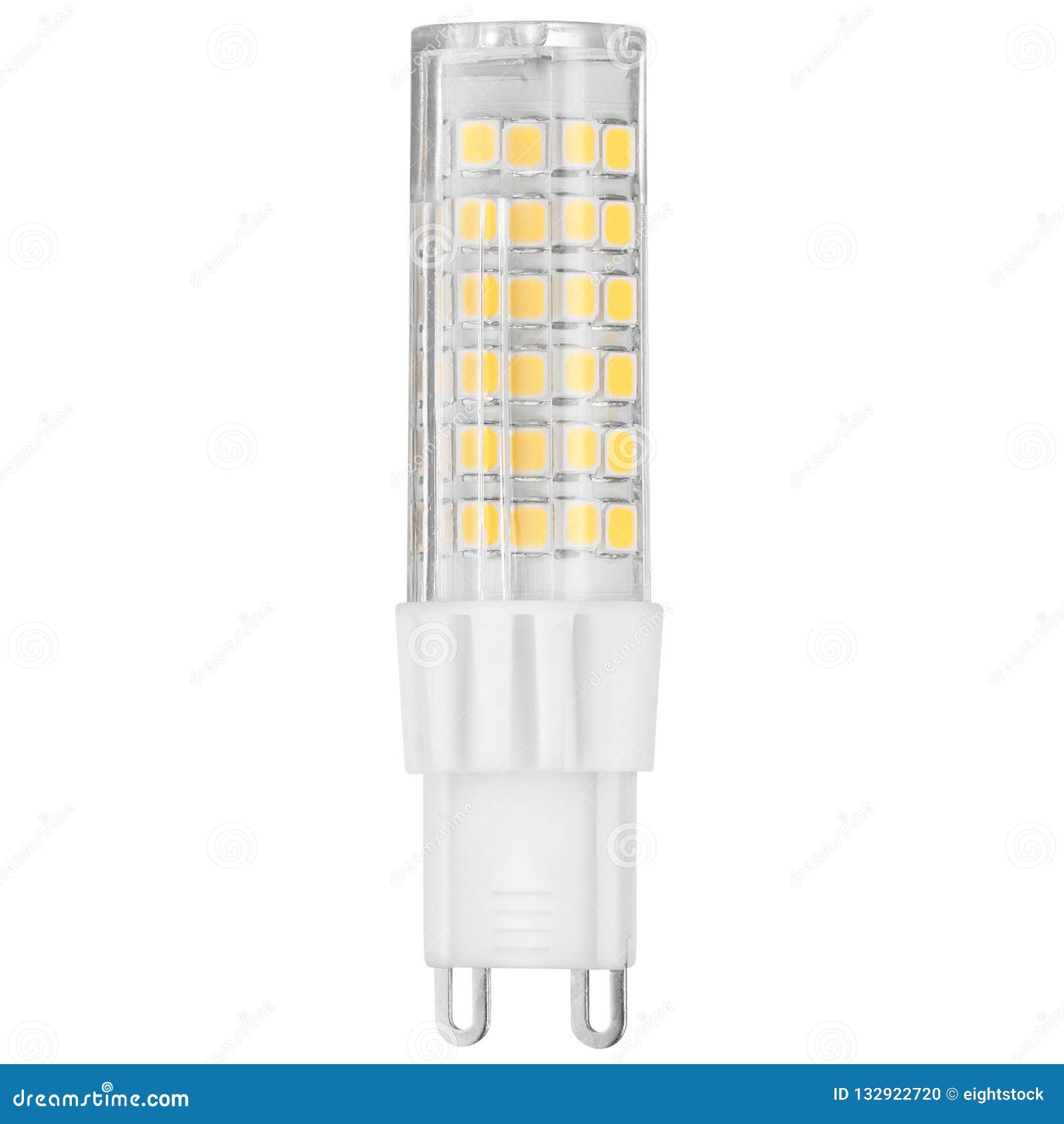 White LED Light Bulb Isolated on White Background Stock Photo - Image ...