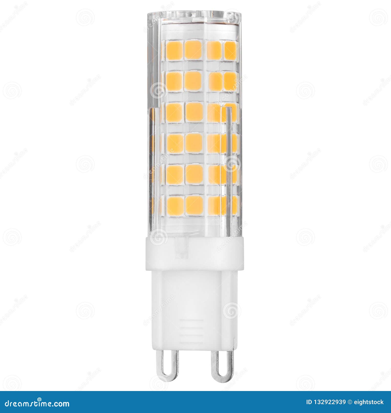 White LED Light Bulb Isolated on White Background Stock Image - Image ...