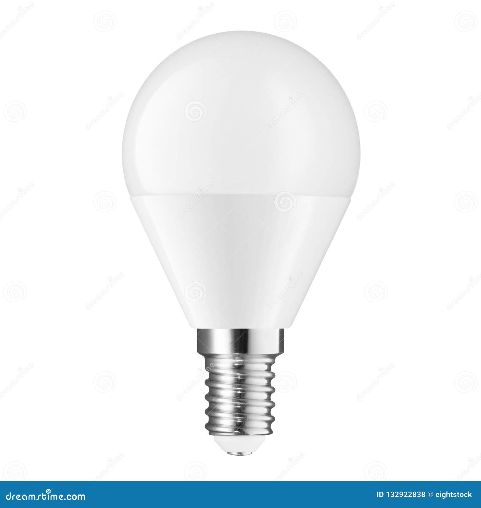 White LED Light Bulb Isolated on White Background Stock Photo - Image ...