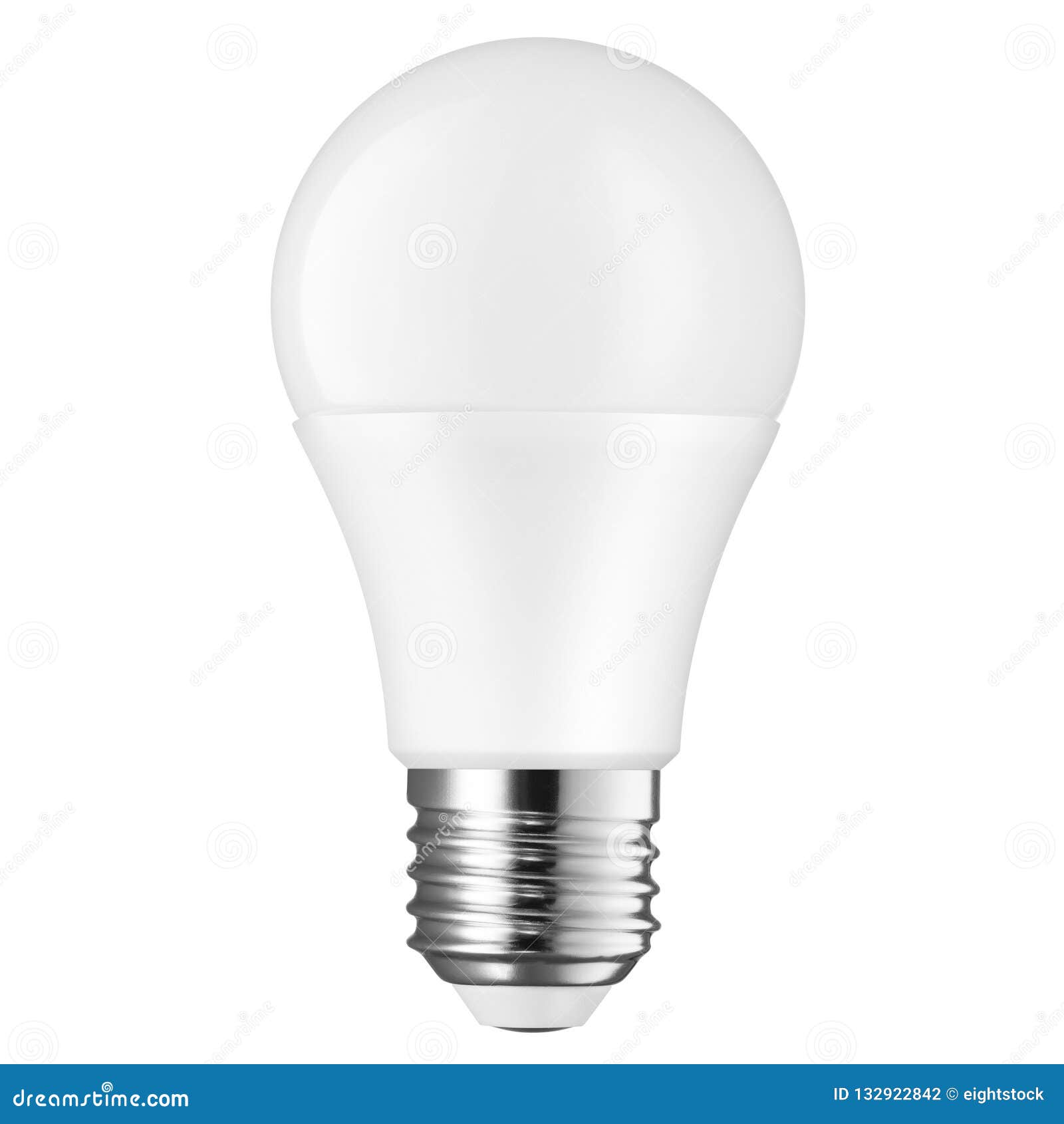 White LED Light Bulb Isolated on White Background Stock Photo - Image ...