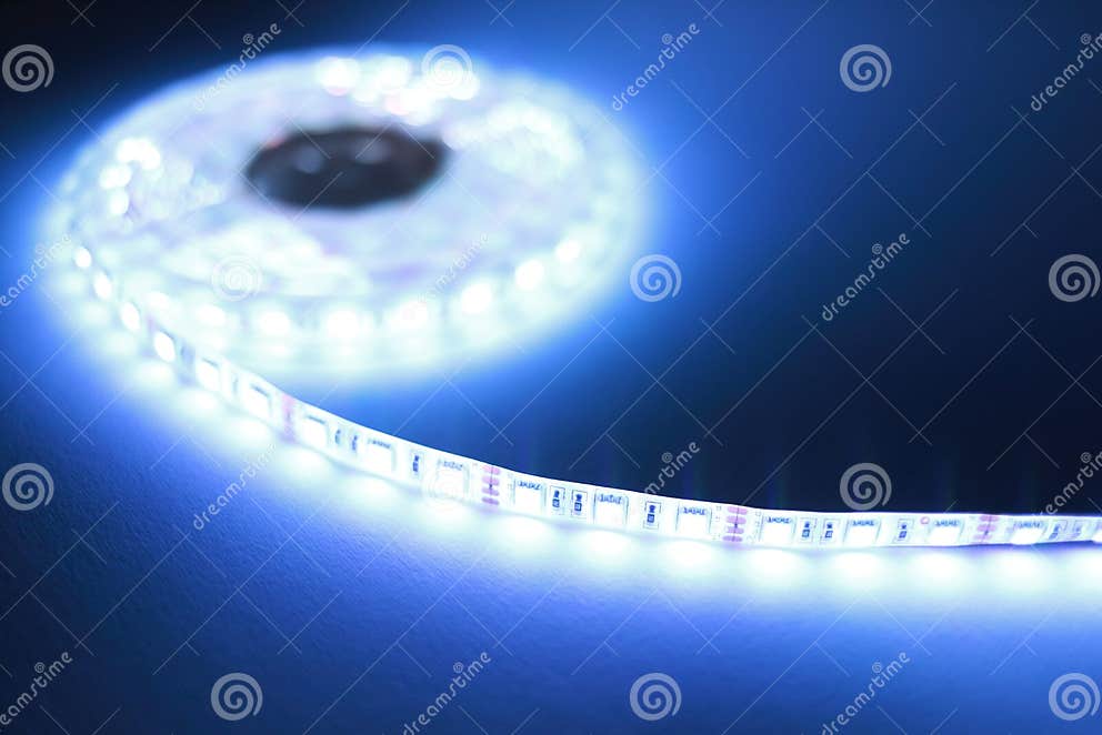 White LED strip light stock image. Image of illuminate - 91417245