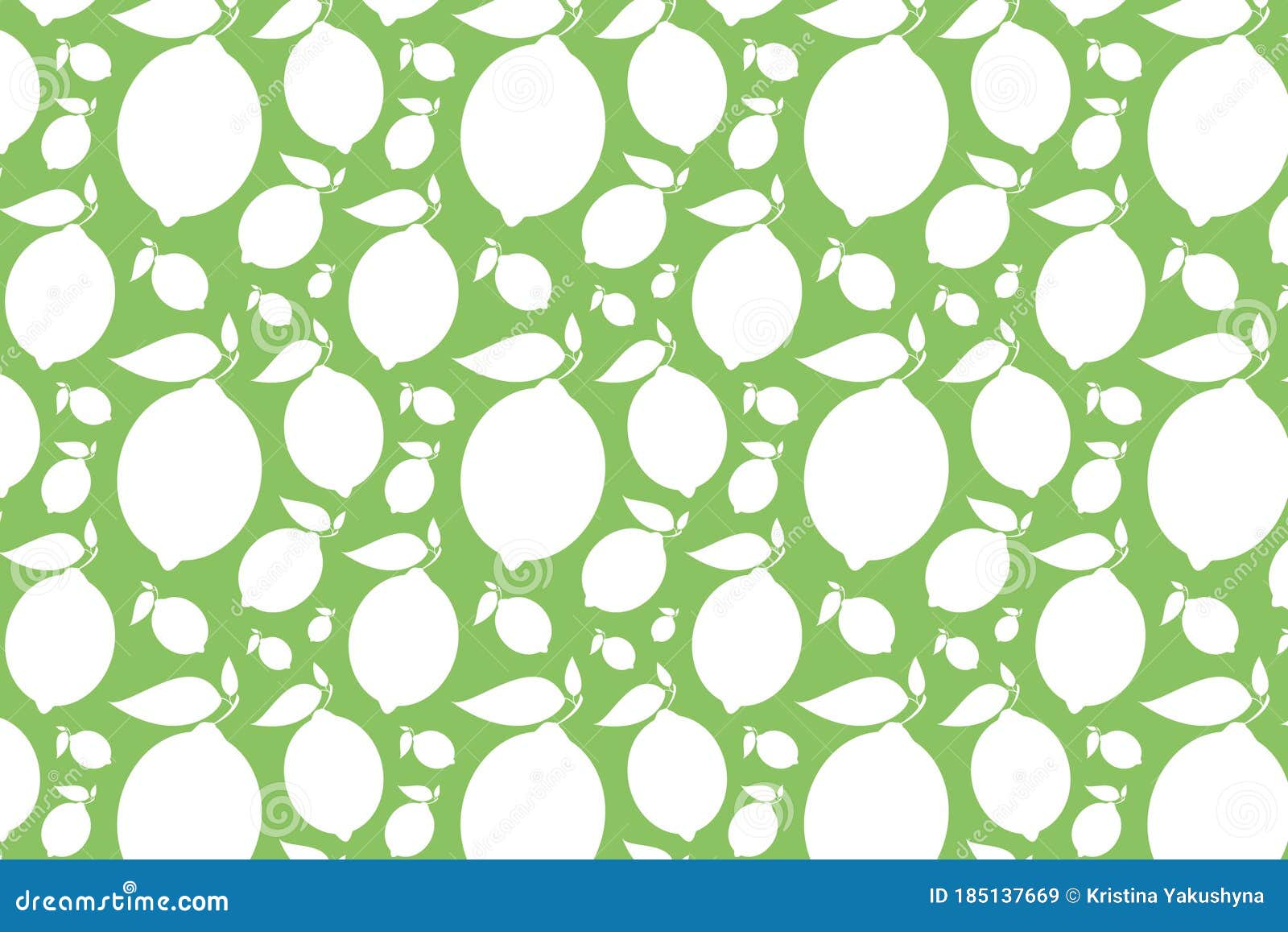 White Lemon Shape. Fruit Pattern on a Green Background Stock ...