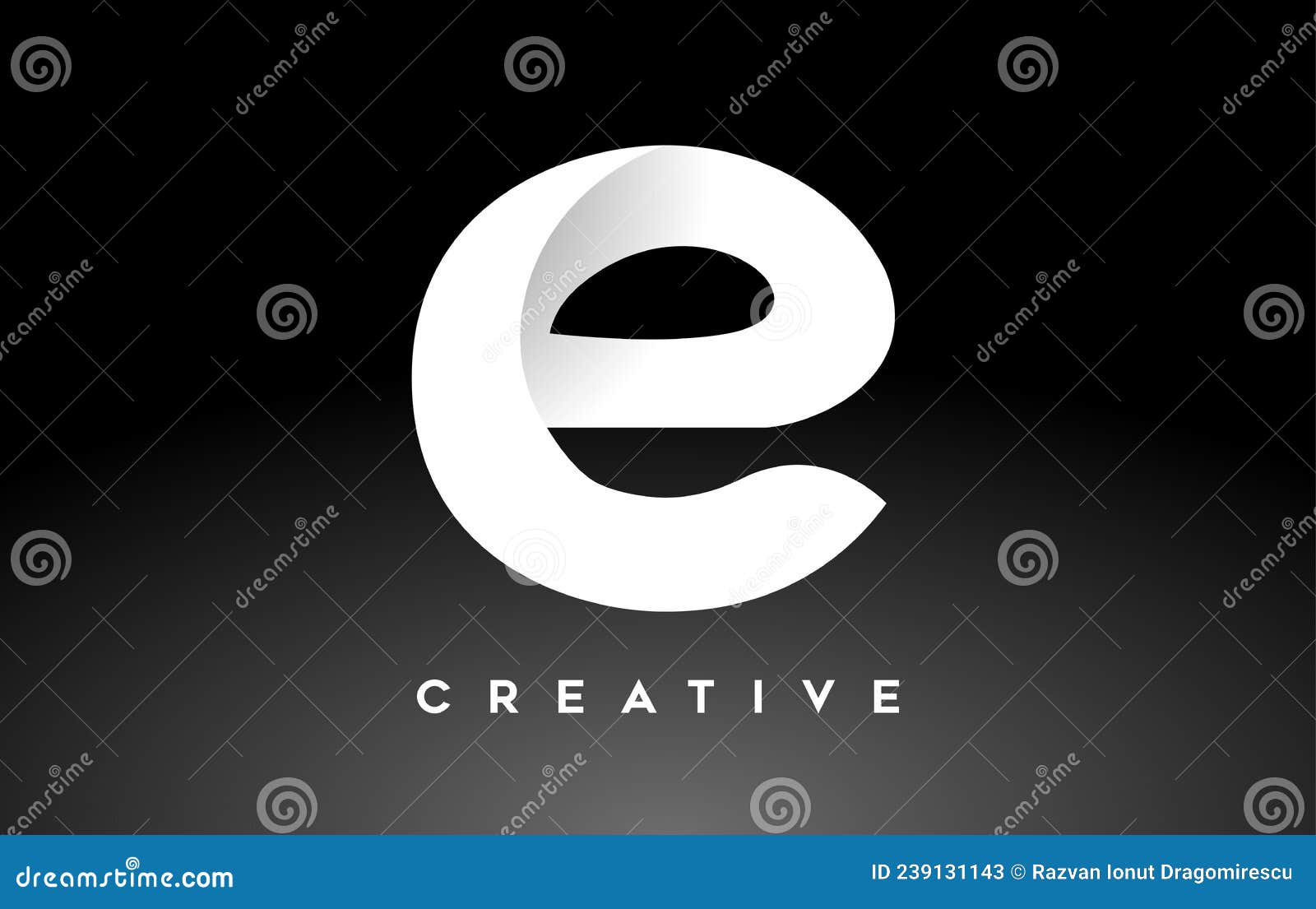 White Letter E Logo Design With Minimalist Creative Look And Soft ...
