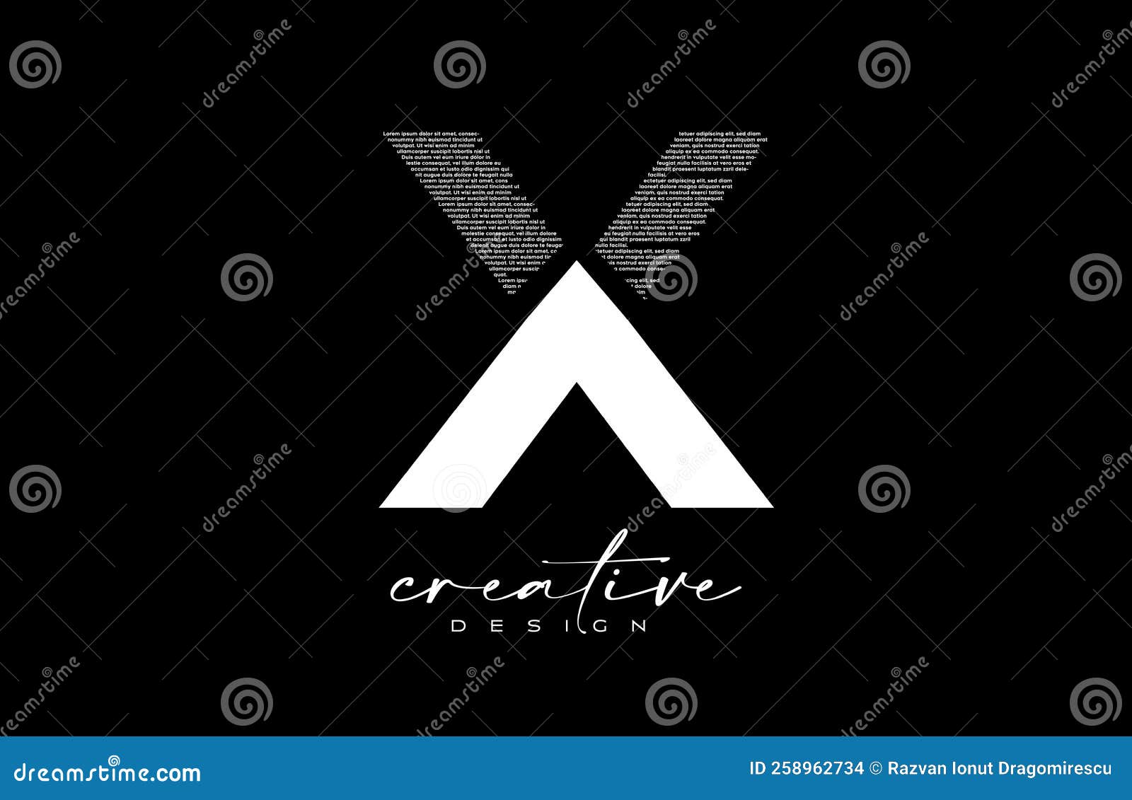 White X Letter Logo Design with Creative Letter X Made of Black Text ...