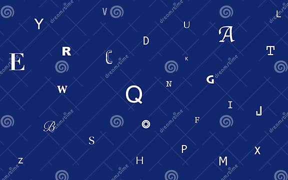 White Letters on a Blue Background Stock Illustration - Illustration of ...