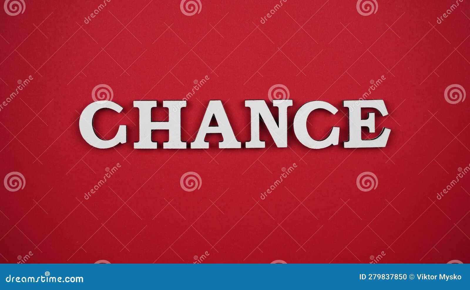 White Letters Form the Word Chance Which Turns into the Word Change on ...