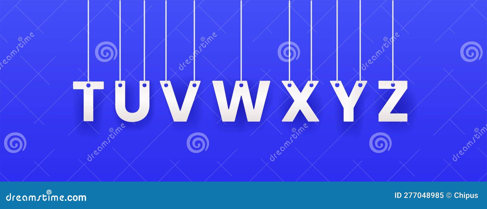 Hanging Abc. Hanging Letters on Ropes. Vector Stock Vector ...