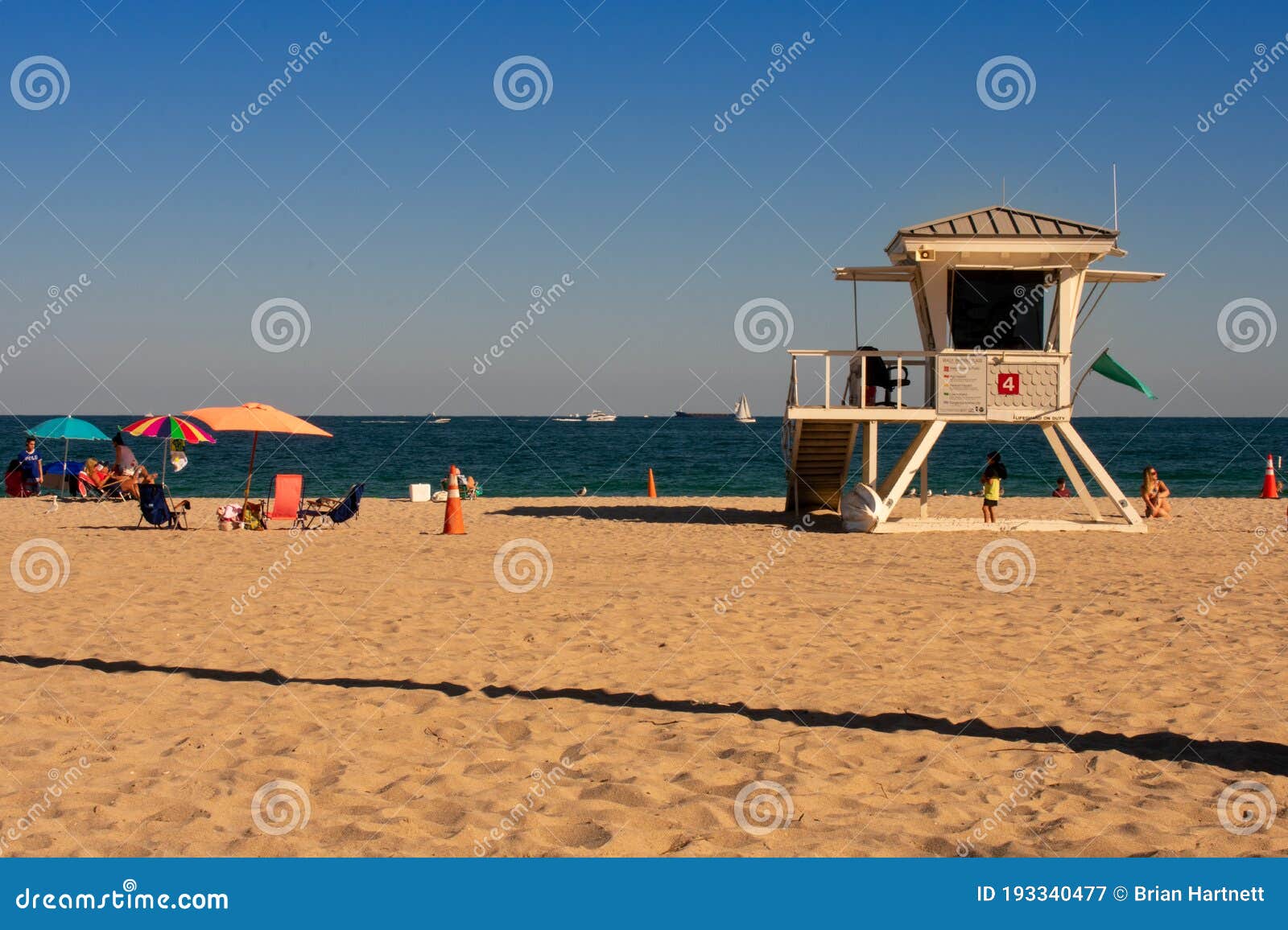 A Lifeguard Hut on a Tropical Beach Stock Image - Image of beachfront ...