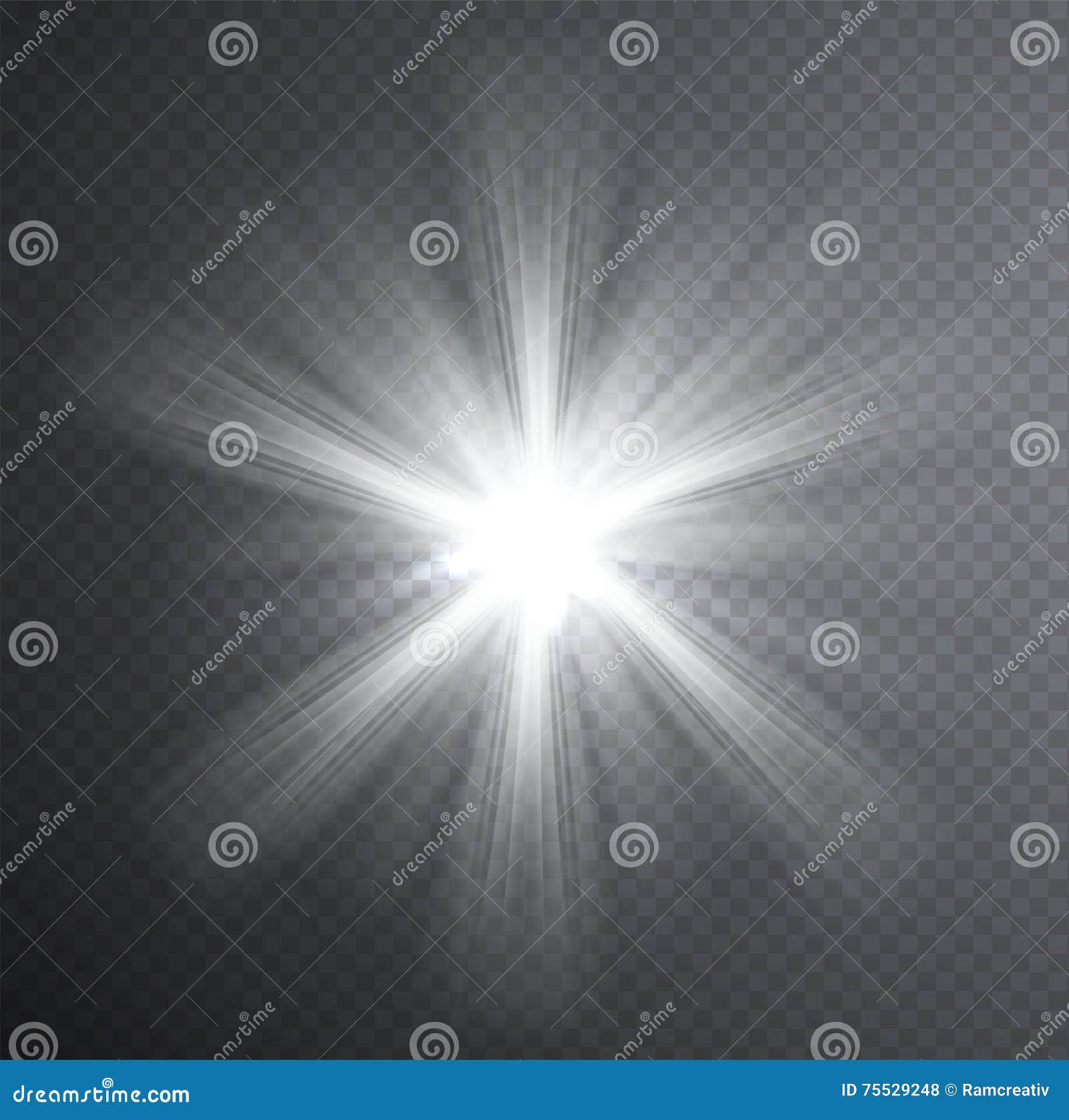 White Light Beam, Transparent Light Effect. Stock Vector - Illustration ...