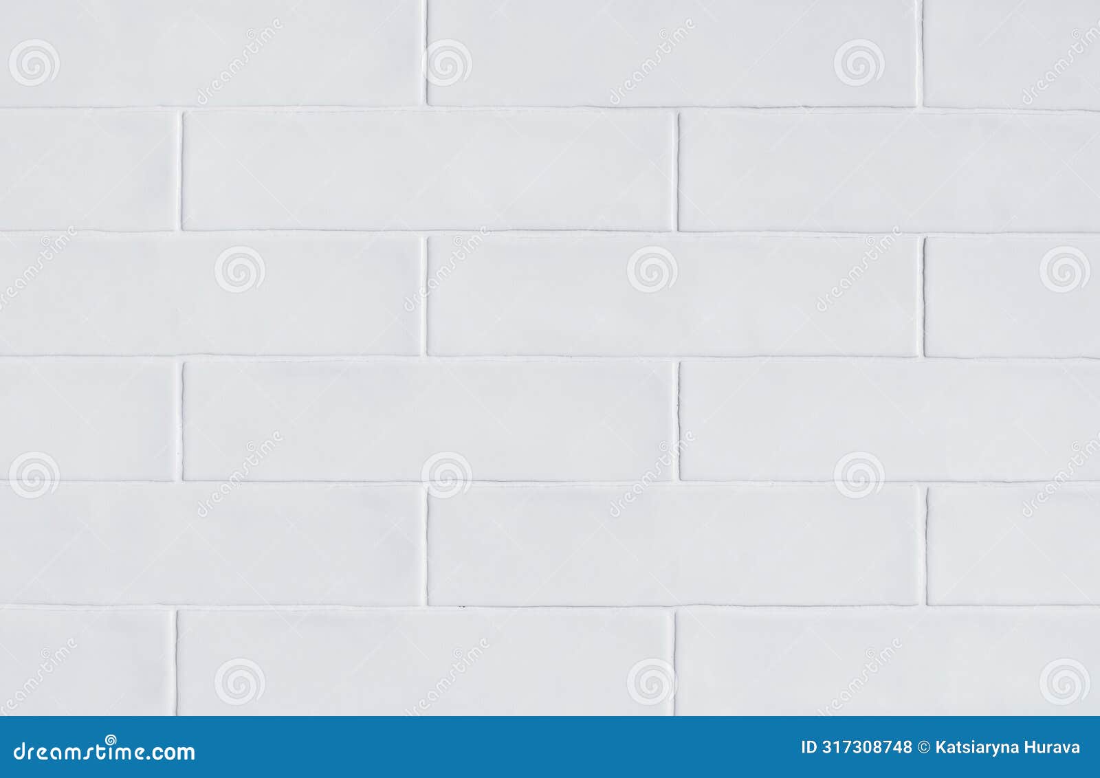 White Light Brick Tiles Wall Texture Wide Background in Rustic Style ...