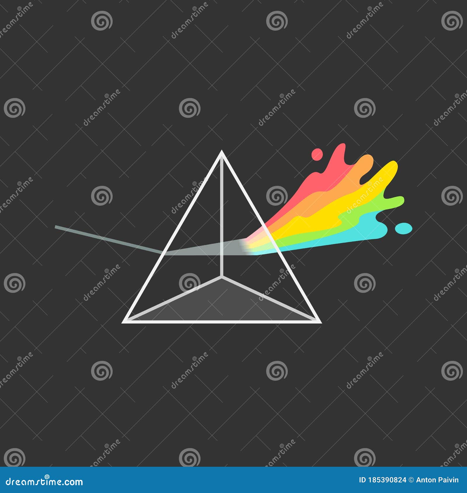 Dispersion. Colorful Spectrum Of Light. Glass Prism And Beam Of Light ...