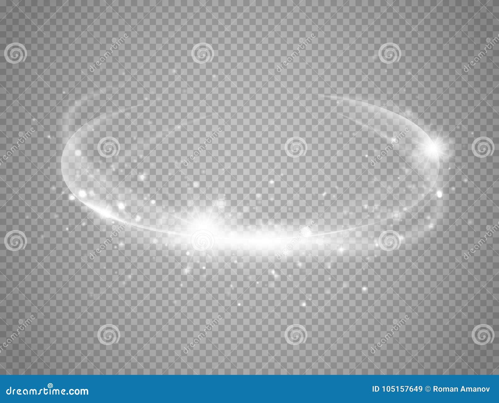 White Light Effect. Magic Circle Glow Stock Vector - Illustration of ...