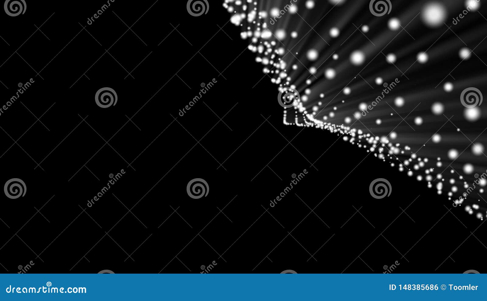 White Light Emitting Animated Particles. Abstract. 3d Rendering Stock ...
