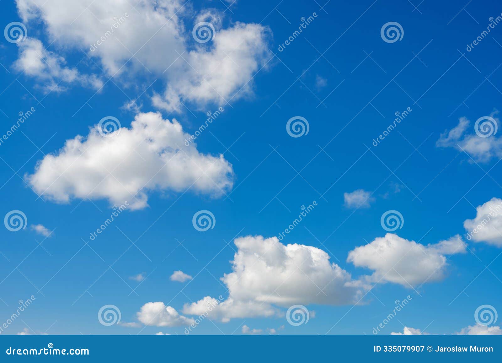 White and Light Gray Grey Puffy Low-level Cumulus Clouds Against the ...
