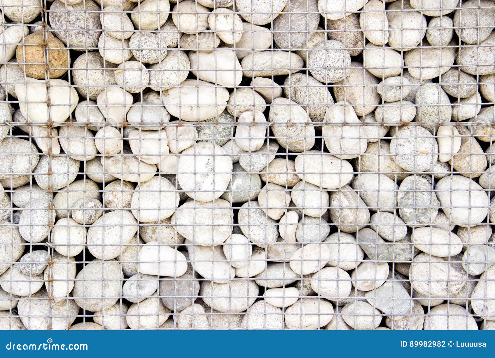 White and Light Grey Pebble Stones in Iron Mesh Background Texture ...