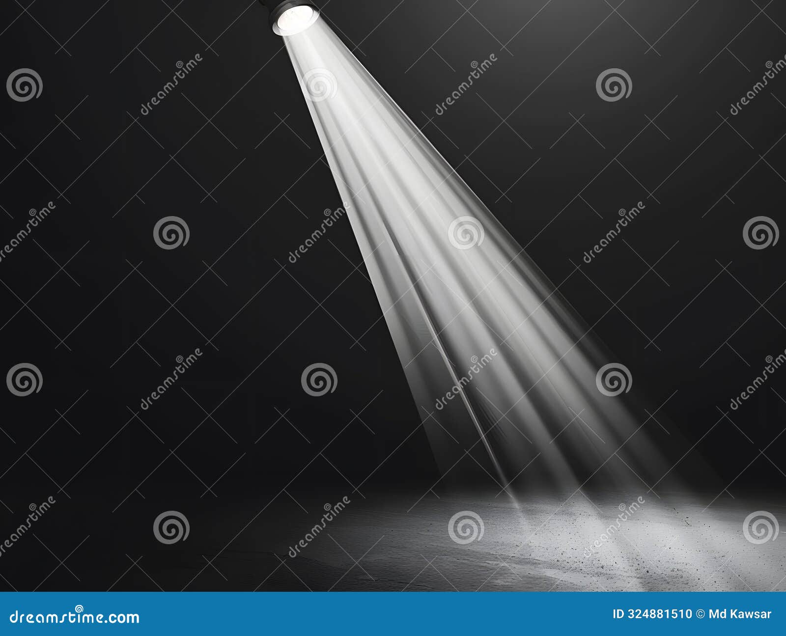 Spotlight Rays on Black Background, Glowing Effect for Product ...