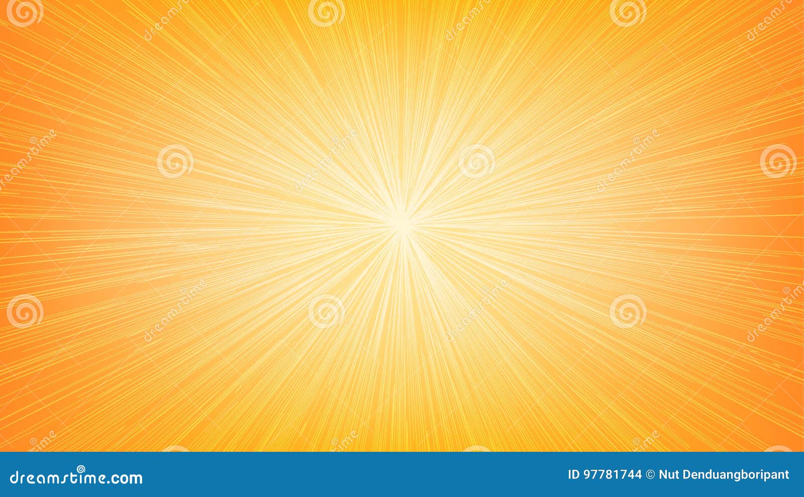 White Light Speed Line Burst Ray on Orange Background Stock Vector ...