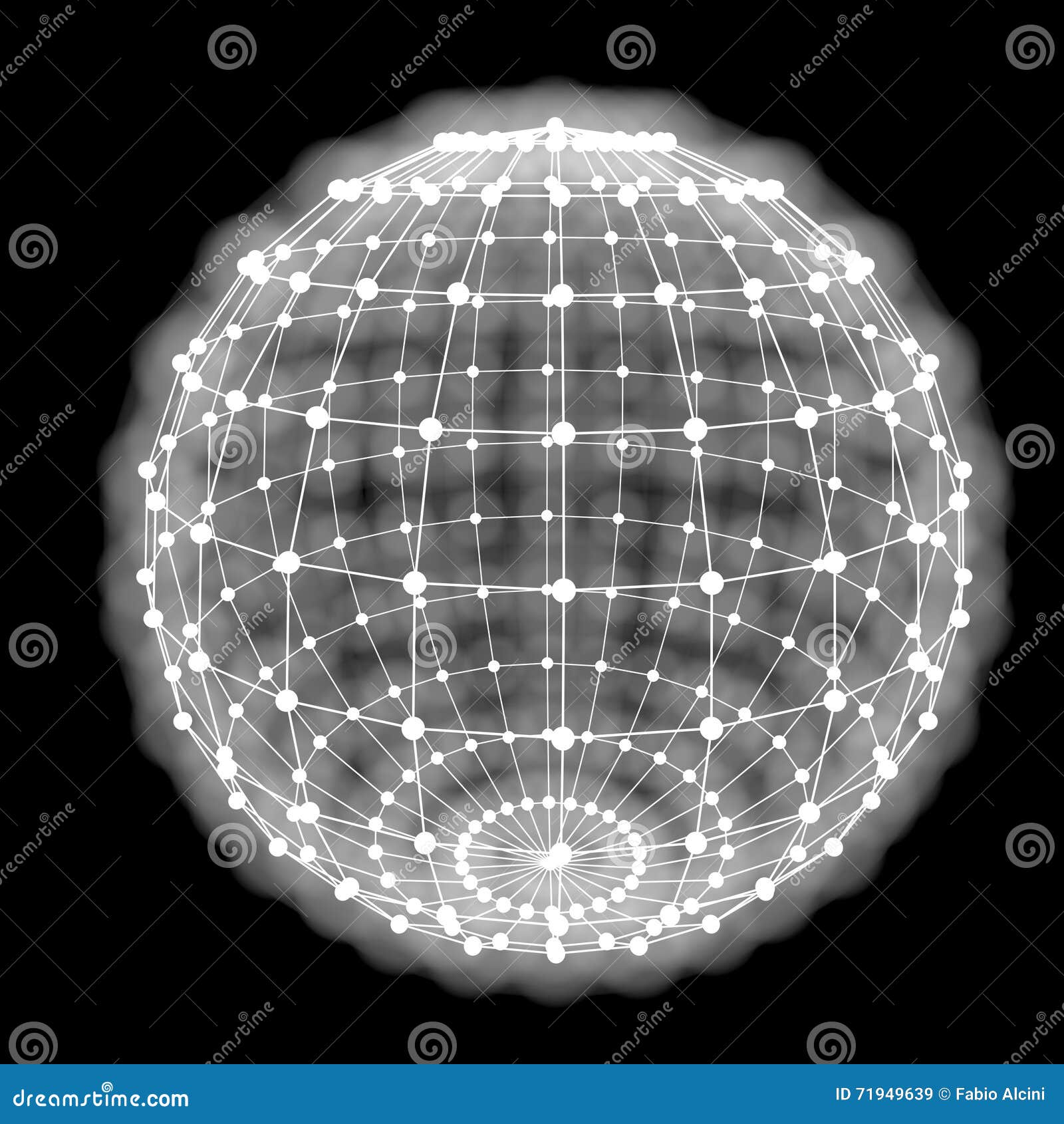 White Light Sphere in the Darkness Stock Illustration - Illustration of ...