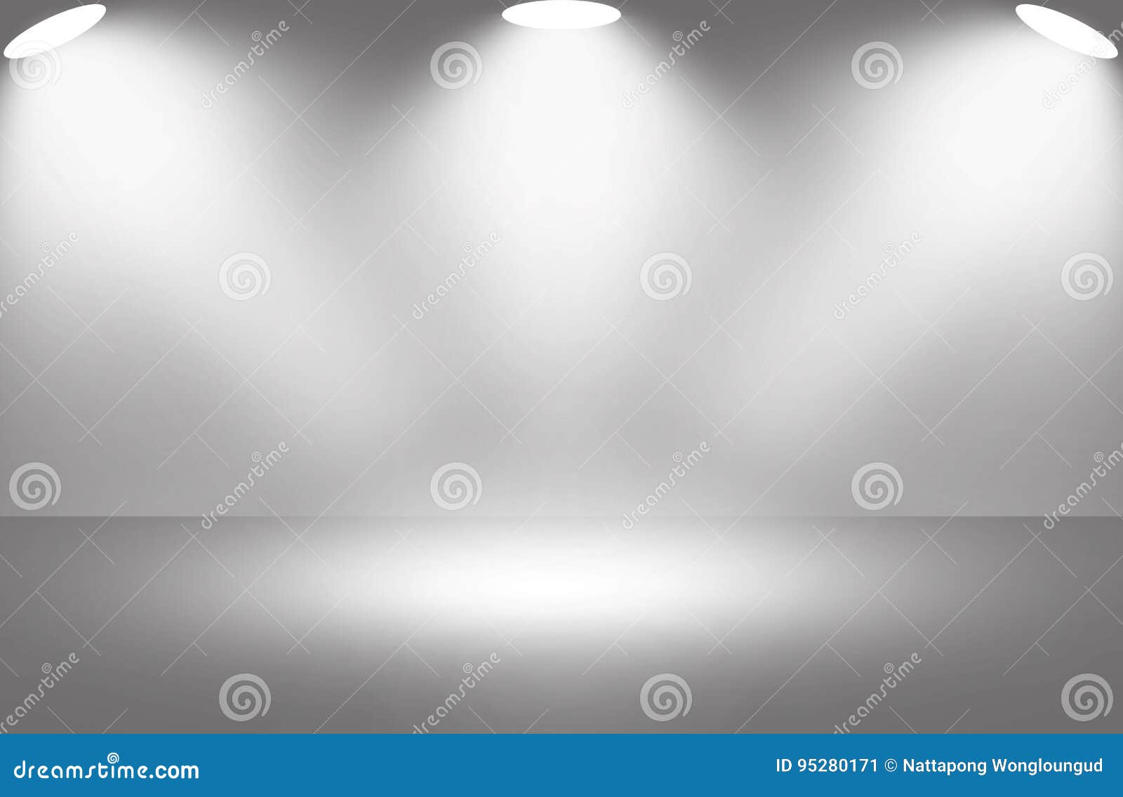 White Light Spotlight Stage Background. Stock Illustration ...