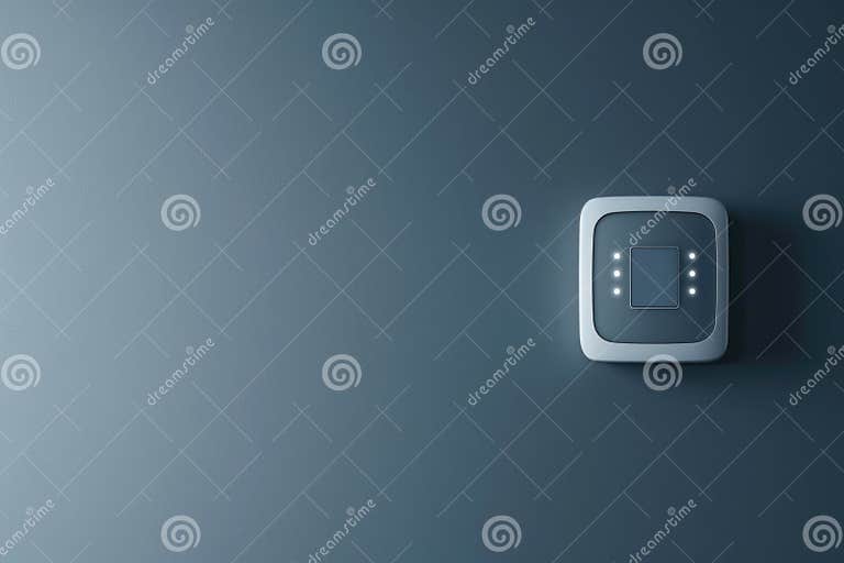 A White Light Switch on a Blue Wall with No Other Objects in the Scene ...