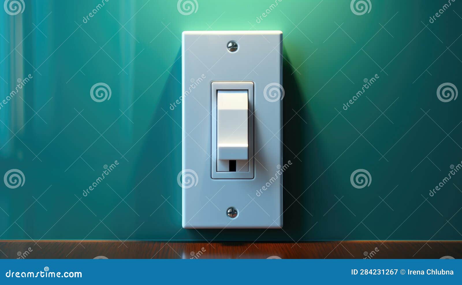 White Light Switch with Button. Generative AI Stock Illustration ...