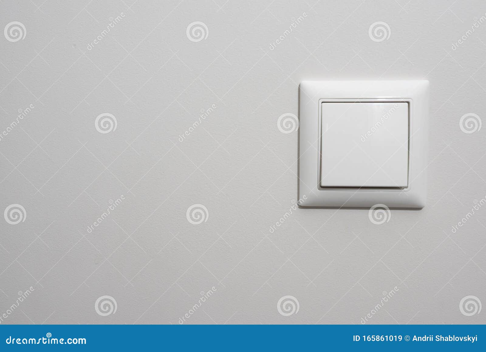 White Light Switch, a Plastic Mechanical Switch of White Color ...