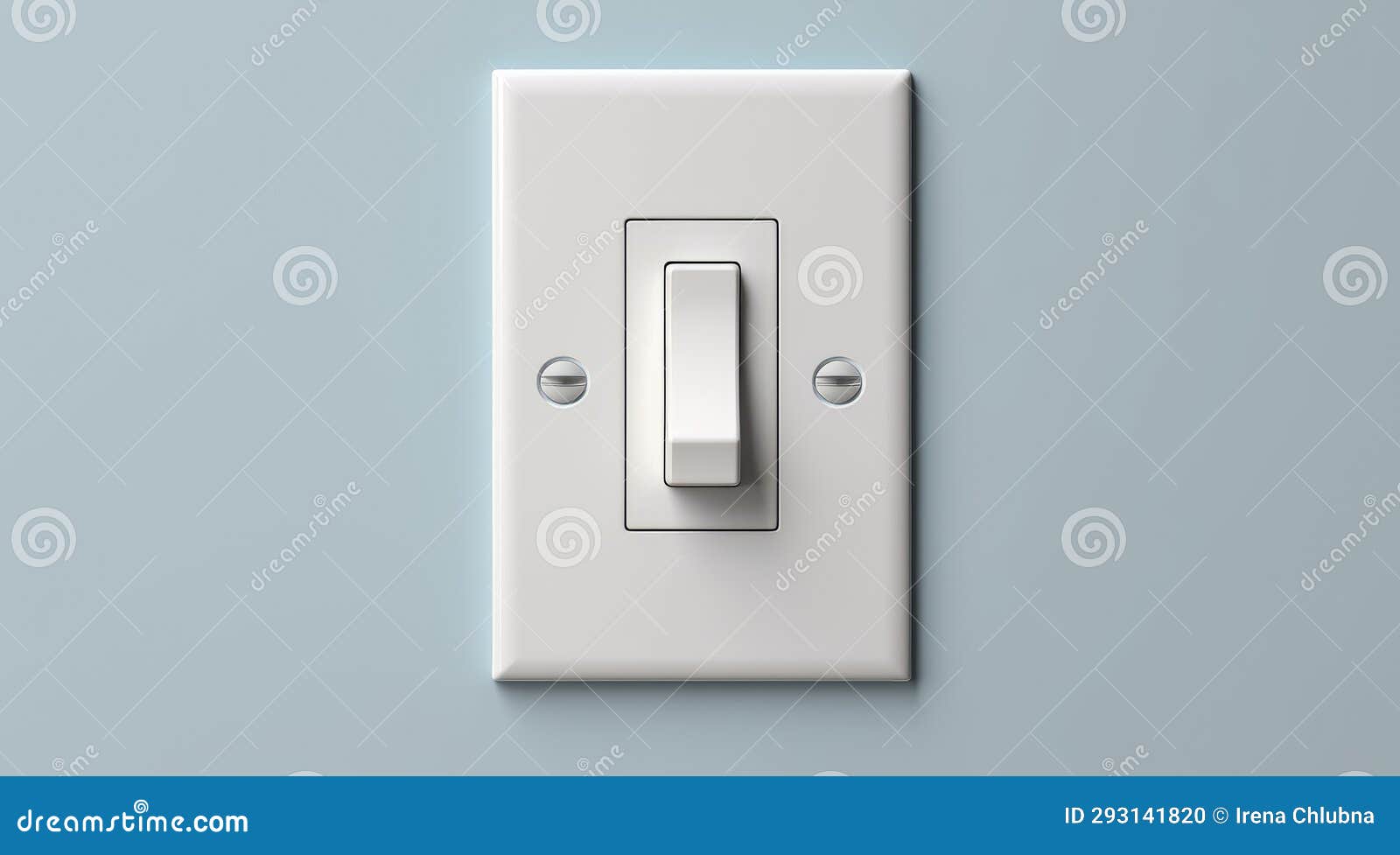 White Light Switch on a Wall Stock Illustration - Illustration of ...