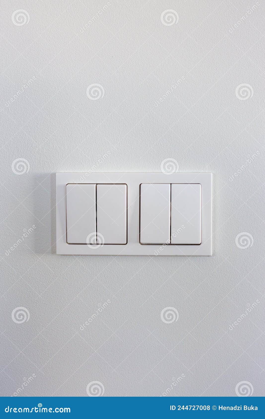 White Light Switches on a White Wall Stock Photo - Image of floor ...