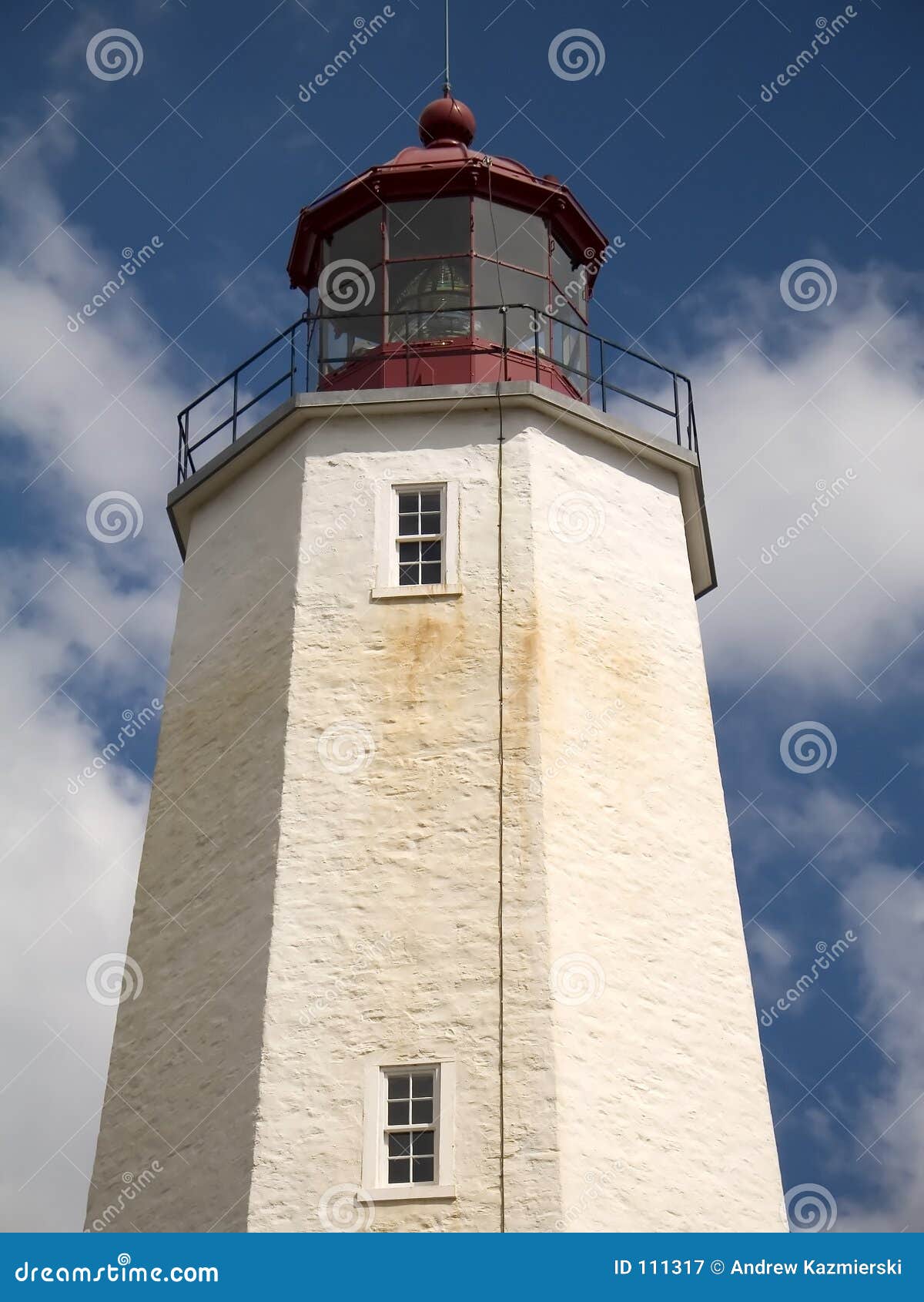 White Lighthouse stock image. Image of hill, jersey, lighthouse - 111317