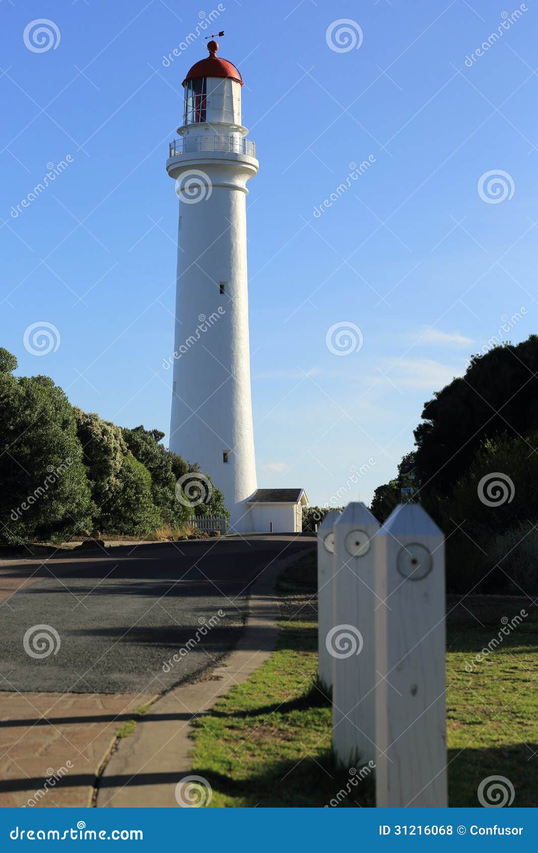 White lighthouse stock photo. Image of nature, otway - 31216068