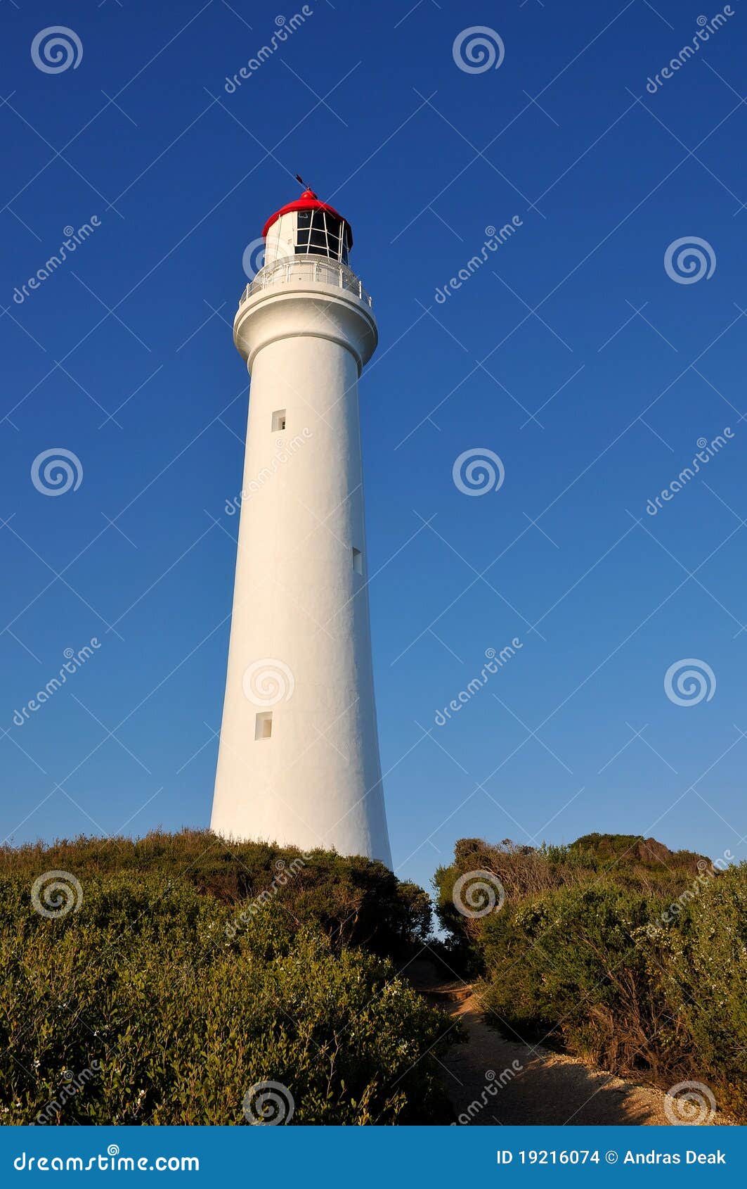White Lighthouse on the Great Ocean Road Stock Photo - Image of ...
