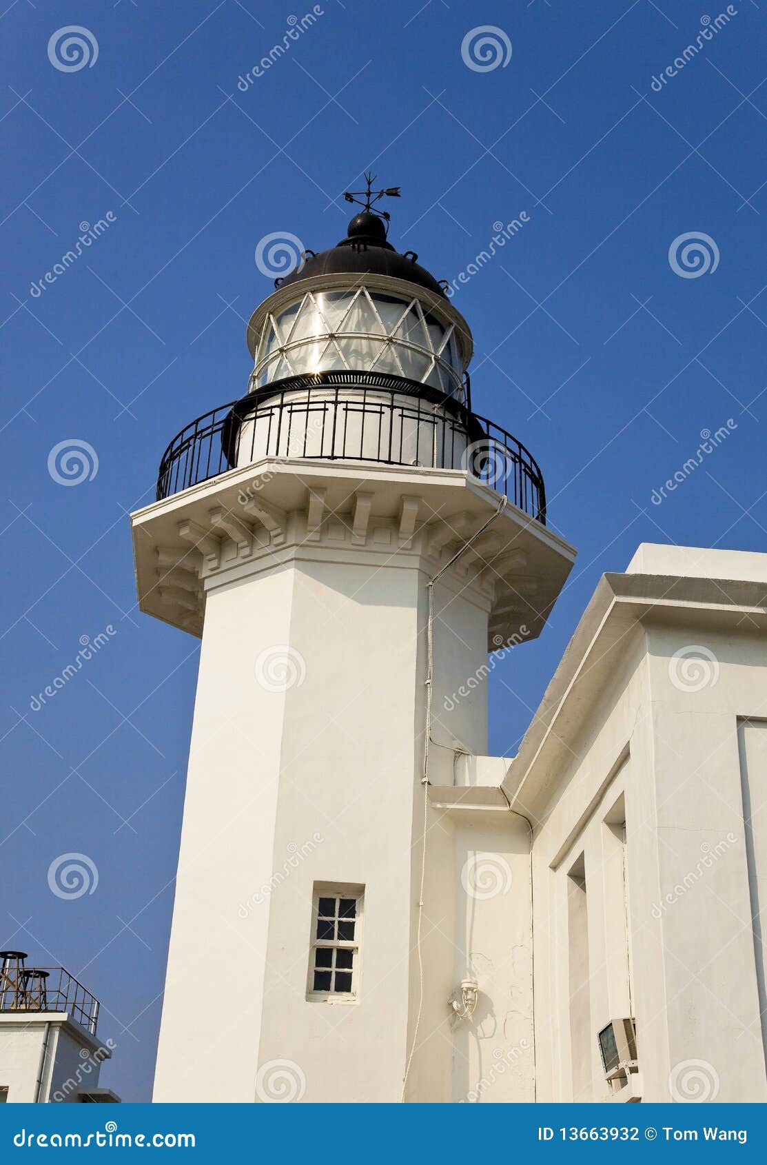 White Lighthouse at the Harbor of Kaohsiung Stock Photo - Image of ...