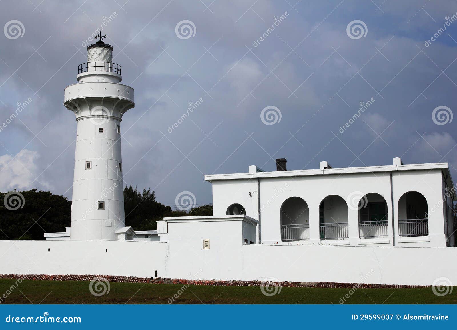 White Lighthouse in South Taiwan Stock Image - Image of park, eluanbi ...