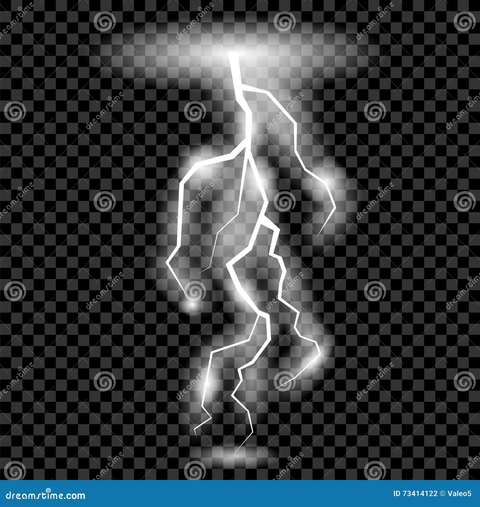 White Lightning stock vector. Illustration of cloud, blue - 73414122