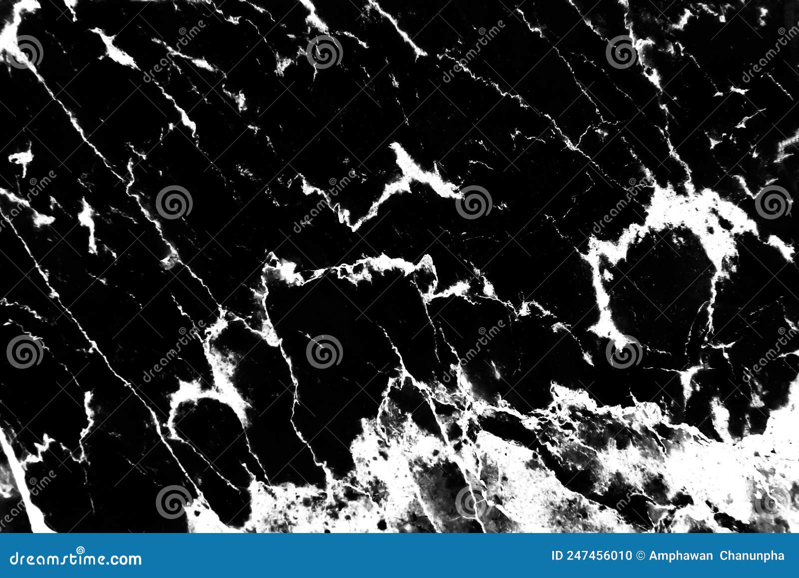 White Lightning Patterns on Dark Black Marble Abstract on Background ...
