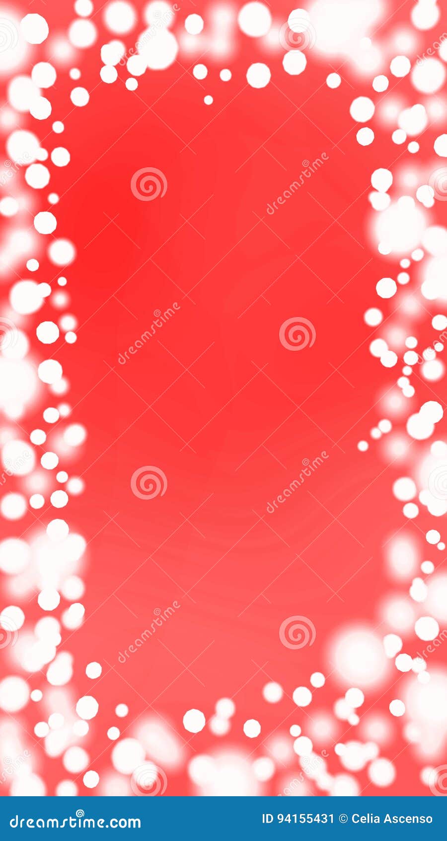 White Lights Border Red Background Stock Illustration - Illustration of ...