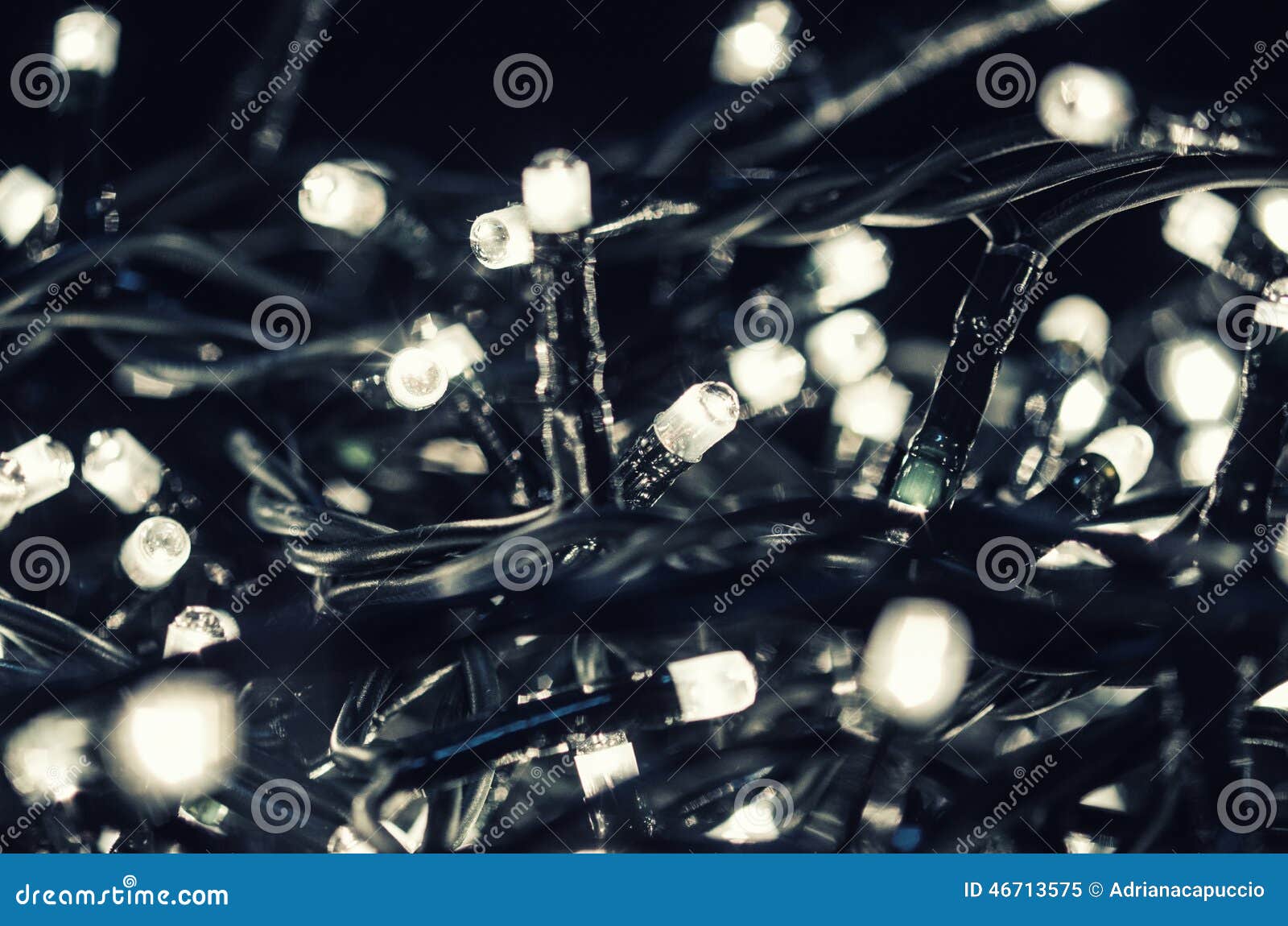 White Lights Christmas stock image. Image of decoration - 46713575